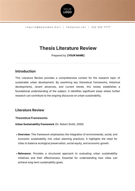 Free Systematic Literature Review Template To Edit Online