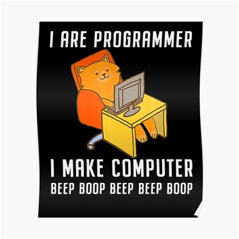 I Are Programmer Programming Coding Nerd Cat Premium Matte Vertical