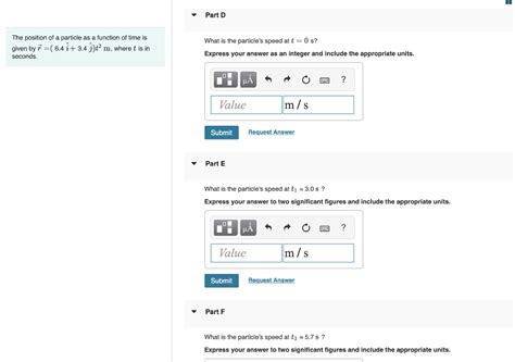 Solved What Is The Particle S Distance From The Origin At Tt Chegg Com