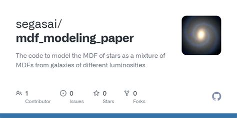 github segasai mdf modeling paper the code to model the mdf of stars
