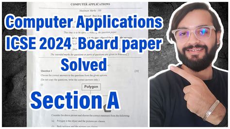 Answer Key Icse 2024 Computer Class 10 Section A Arth