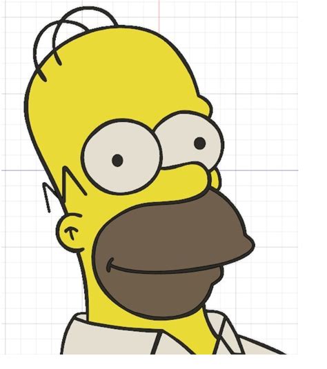 Homer Simpson Single Colour By Conorm125 Download Free Stl Model