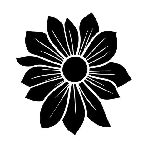 손으로 그린 간단한 꽃 일러스트레이션 프리미엄 Ai 생성 벡터