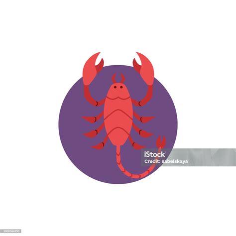 전갈자리 점성술 조디악 기호 흰색에 만화 스타일 벡터 일러스트 레이 션 0명에 대한 스톡 벡터 아트 및 기타 이미지 0명