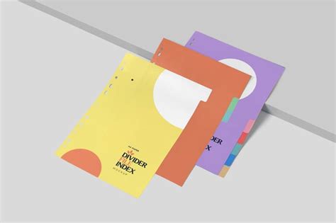A4 Index File Separator Mockups Product Mockups Ft Mock And A4 Envato