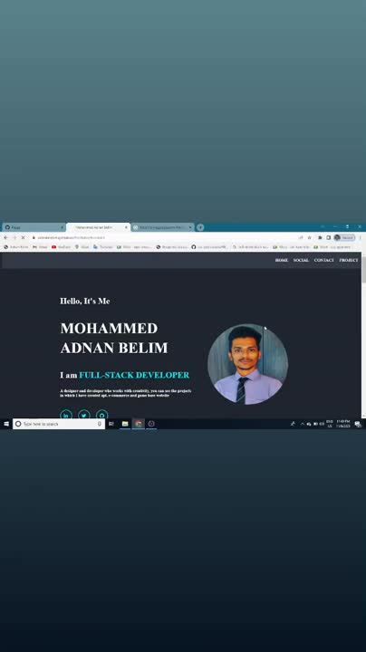 Mohammed Adnan Belim On Linkedin Portfolio Revision Html Css Js