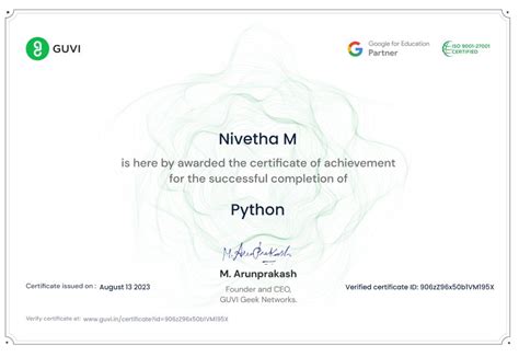 Nivetha M On Linkedin Hello Connections Im Happy To Share That Ive