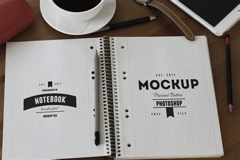 Free Sketchbook MockUp Template
