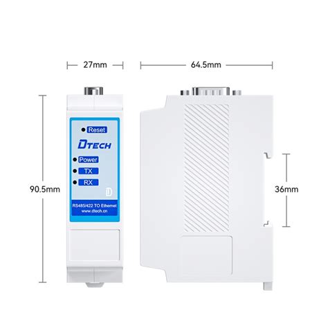High Resolution DTECH Industrial Grade High Quality Serial Port Device Servers Din Rail Rs To