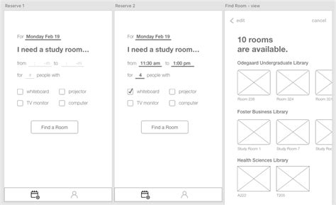 A7 — Library Reservations Wireframe Prototype By Tiffany Lan Medium