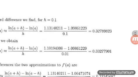 مادة تحليل عددي Numerical Differentiation Youtube