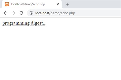 Php Echo Command With Examples Programming Digest