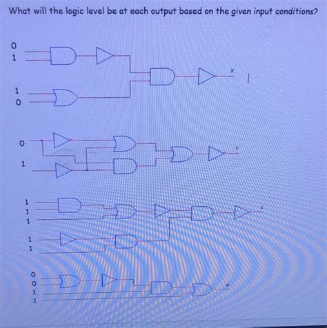 Solved What Will The Logic Level Be At Each Output Based On