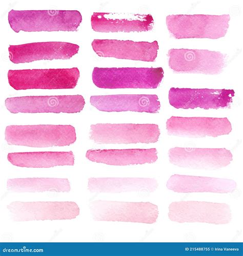 Set Of Watercolor Blobs Isolated On White Background Vector Illustration Stock Image Image