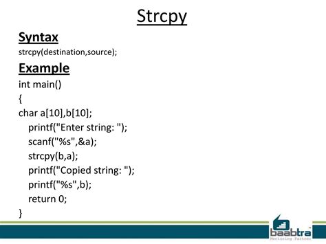 string functions in c pptx