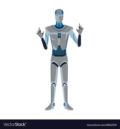 Artificial Intelligence Robot Icon Flat Design Vector Image