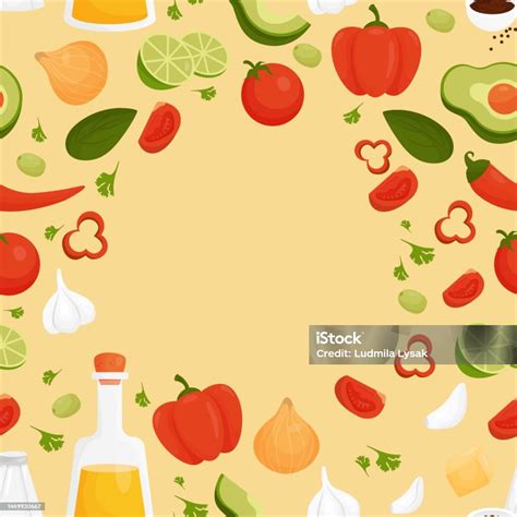 야채와 과일 노란색 배경에 건강 식품과 원활한 Pattern 벡터 그림 과일에 대한 스톡 벡터 아트 및 기타 이미지 과일 노란색 배경 채소 Istock