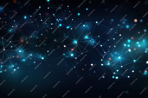 Premium Photo Technology Abstract Science Background With Connecting Polygon Lines Design