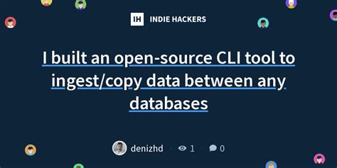 I Built An Open Source Cli Tool To Ingestcopy Data Between Any