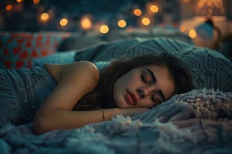 Premium Photo Young Woman Sleeping In Her Bed Peacefully