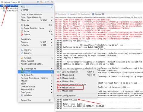 testing mvn compile and mvn install issue app testing