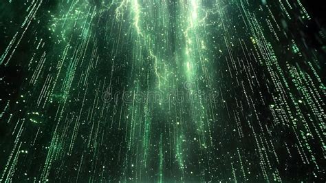 Cascading Abstract Green Code Background Stock Illustration Illustration Of Animation Visual