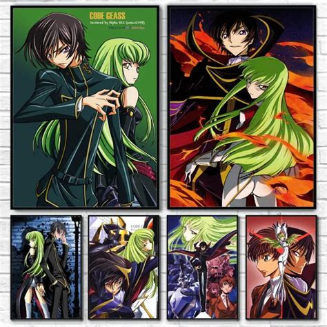 Code G Geass Zero Anime Poster Self Adhesive Wall Art For Living Room