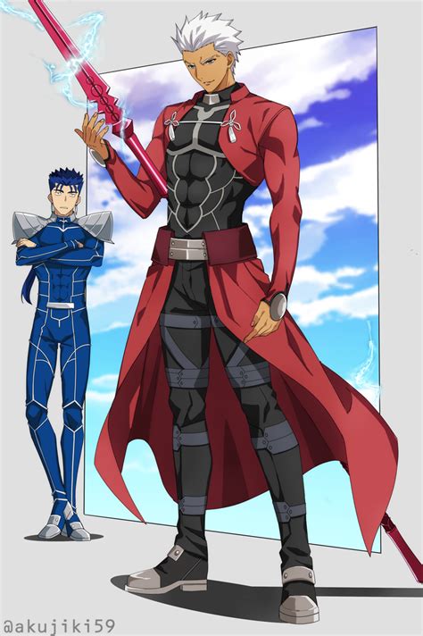 Cu Chulainn Archer And Cu Chulainn Fate And 1 More Drawn By