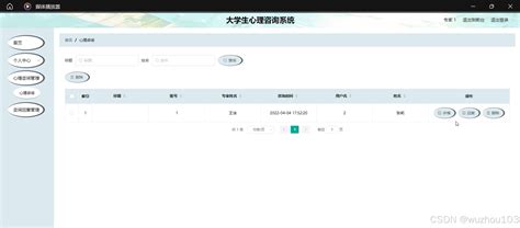 基于ssmvue大学生心理咨询系统开题报告程序论文java Csdn博客