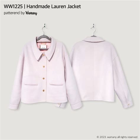 Pdf패턴 핸드메이드 로렌 자켓 패턴 Ww1225 와마니