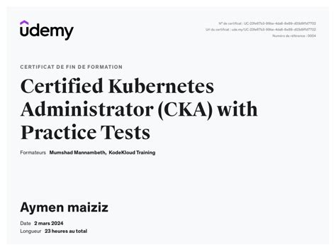 Aymen Maiziz On Linkedin Udemy Course Completion Certificate