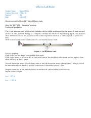 Understanding Velocity Lab Dynamics A Comprehensive Exploration Course Hero