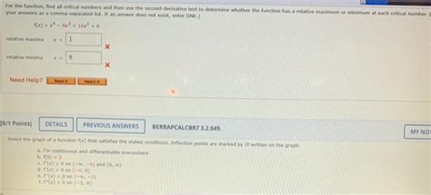 solved for the function find all critical numbers and then