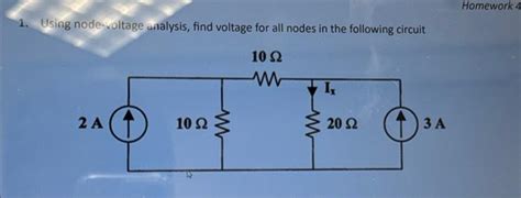 Solved 1 Using Node Voltage Analysis Find Voltage For All