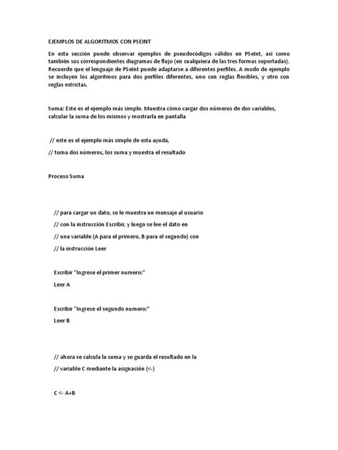 Ejemplos De Algoritmos Con Pseint Descargar Gratis Pdf Estructura De Datos De Matriz
