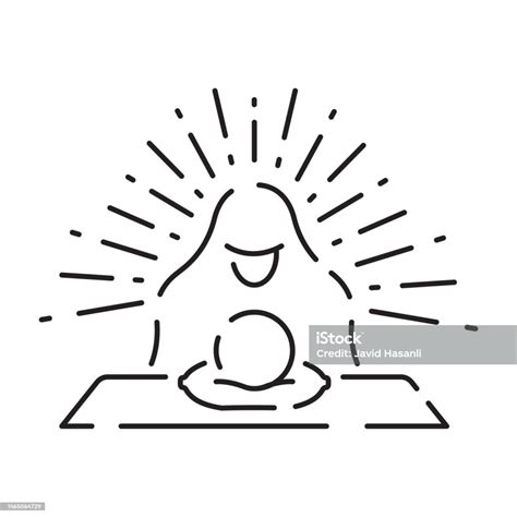 운세 라인 아이콘입니다 신비로운 난해한 타로 카드 천상의 신비한 점성술 요소 요술 개요 기호 벡터 일러스트 레이 션 Eps 10 개념에 대한 스톡 벡터 아트 및 기타 이미지