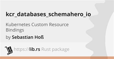 kcr_databases_schemahero_io — db interface for Rust // Lib.rs