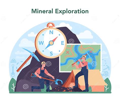 Mining Concept Mineral And Natural Resources Extraction Stock Vector Illustration Of Quarry