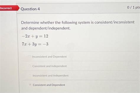 Solved Determine Whether The Following System Is