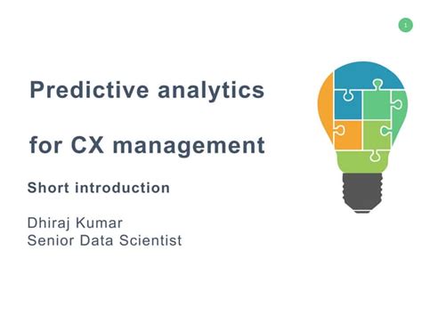 Cx Predictive Anlaytics Ppt