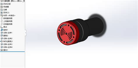 蜂鸣器 Solidworks 2018 模型图纸免费下载 懒石网