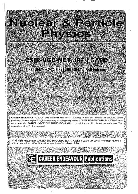Nuclear And Particle Physics Pdfcoffeecom