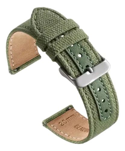 Pulseira Relogio Citizen Seiko Casio 20 E 22mm Nylon Premiun Verde
