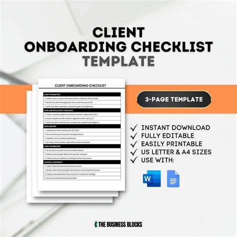 Client Onboarding Checklist Template Customizable Process Guide Digital Download Etsy