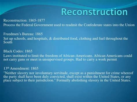 Ppt Reconstruction Powerpoint Presentation Free Download Id2590044