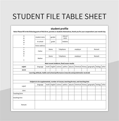 Babe Profile Form File Sheet Excel Template And Google Sheets File For Free Download Slidesdocs