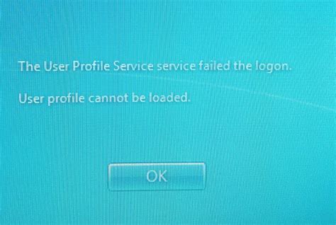 Mengatasi Error The User Service Service Failed The Logon User Profile Can I Be Loaded Di