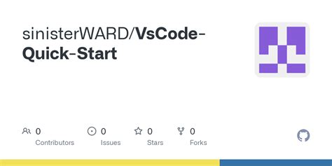 GitHub SinisterWARD VsCode Quick Start