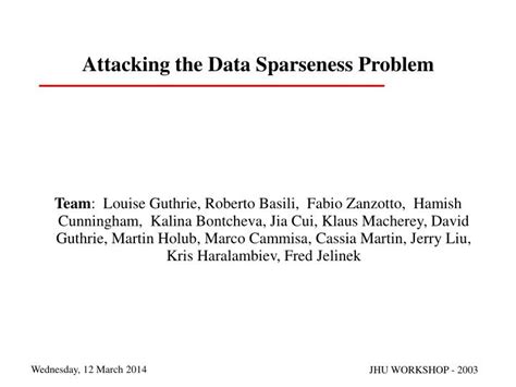 Ppt Attacking The Data Sparseness Problem Powerpoint Presentation