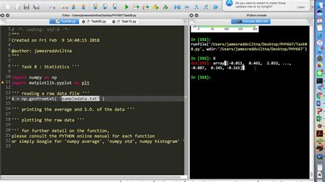 phy667 basic python task 08 statistics youtube